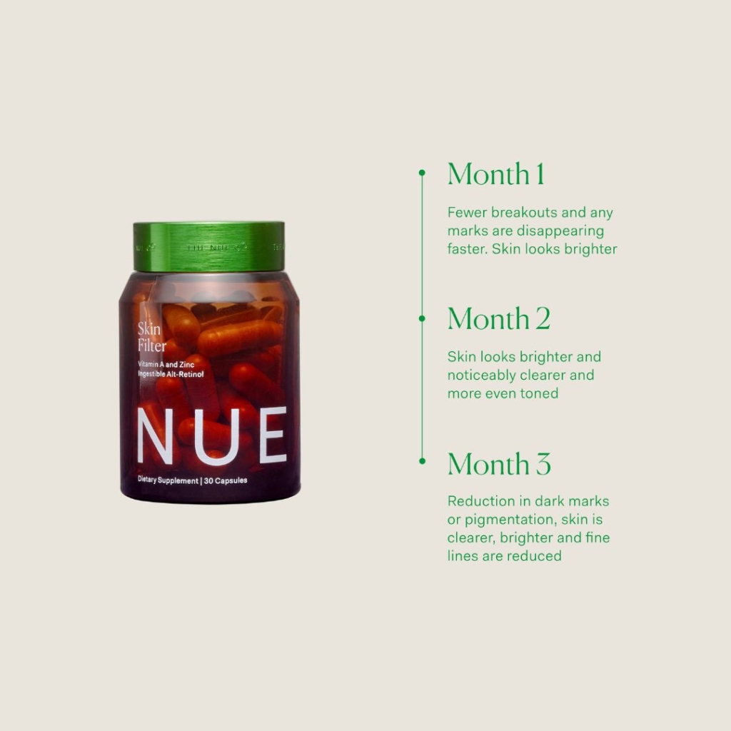 The Nue Co Skin Filter 30 Capsules - Skin Supplement - UK